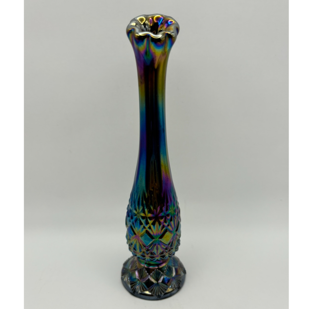 Small Fenton Olde Virginia Amethyst Carnival Glass Vase