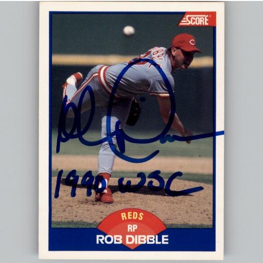 Rob Dibble Signed Cincinnati Reds 1989 Score Baseball Card #618