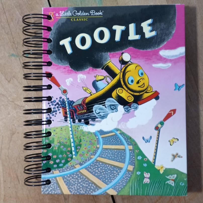 Little Golden Book Upcycled Spiral Journal Notebook