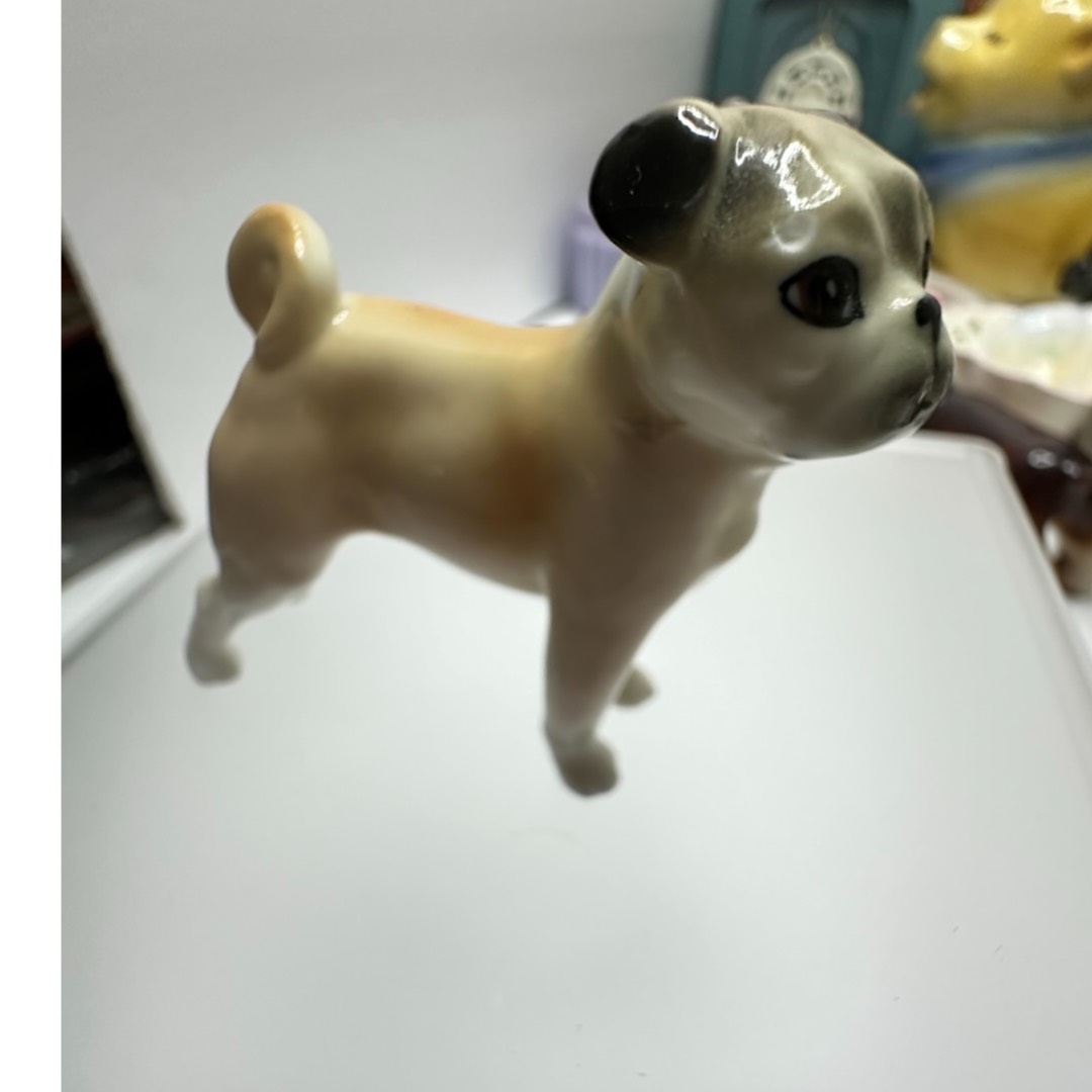 003. Ceramic Pug 2 Inches Long