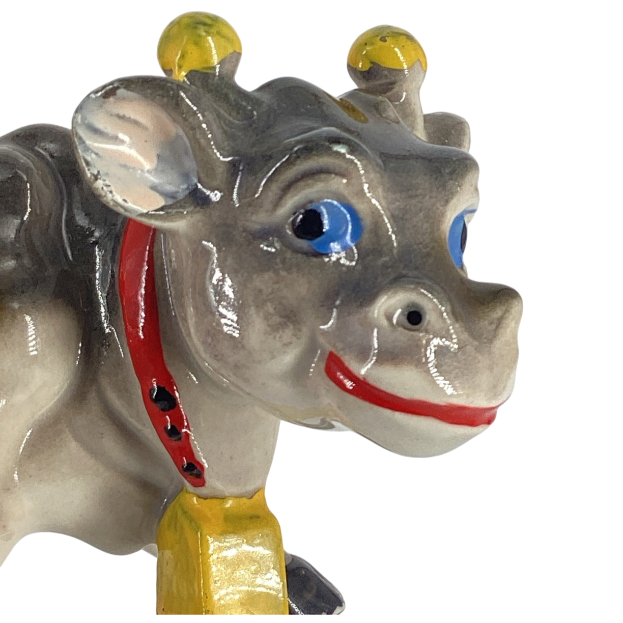 Vintage Side Eye Smirking Cow Figurine