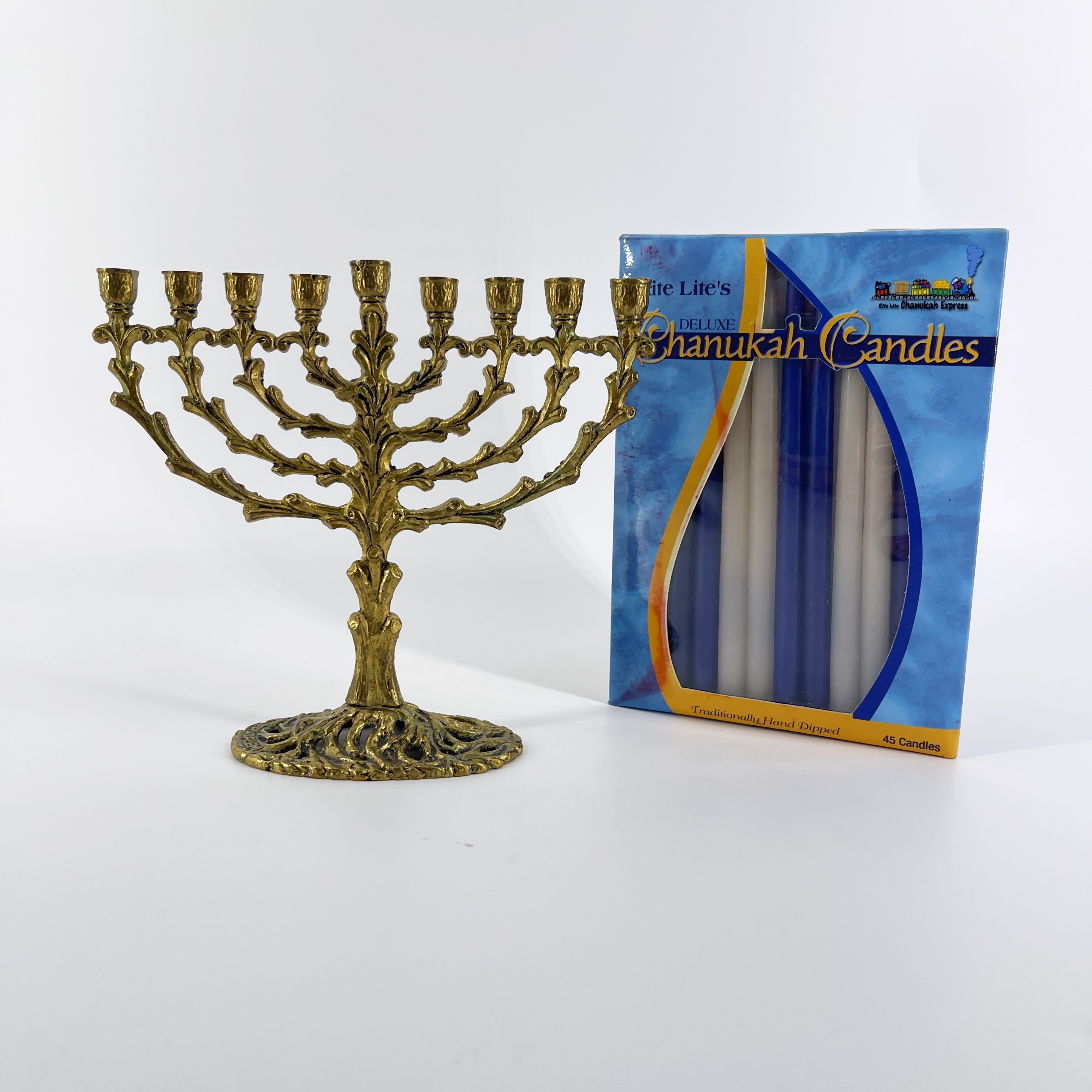Vtg Tamar Brass Hanukkah Oil Menorah Tree Of Life Design Signed From ...