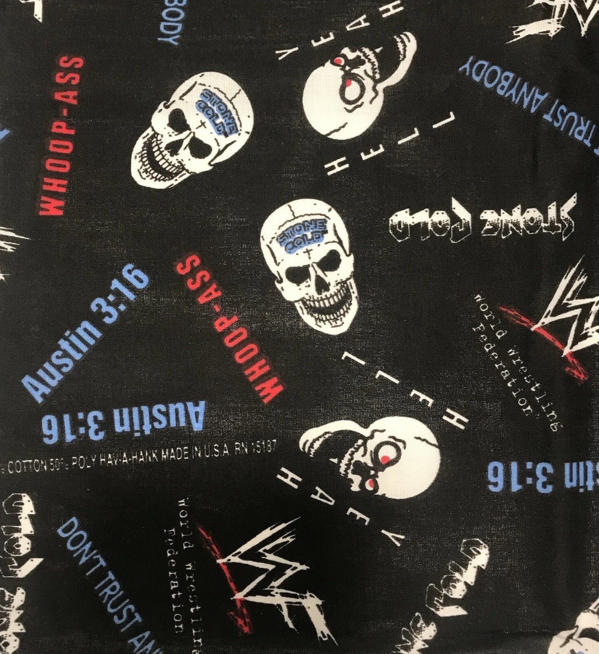 Stone Cold Steve Austin WWE WWF Nos New W Tags Bandana