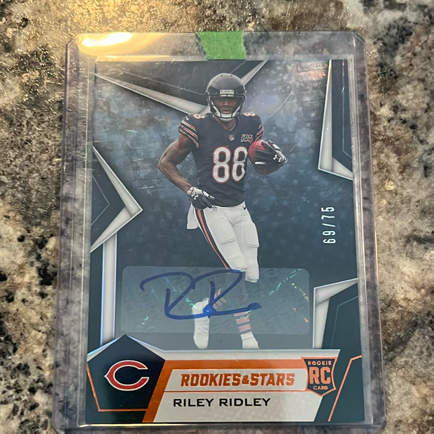 Riley Ridley Rookie Auto /75. Chicago Bears. 219 Rookies And Stars.