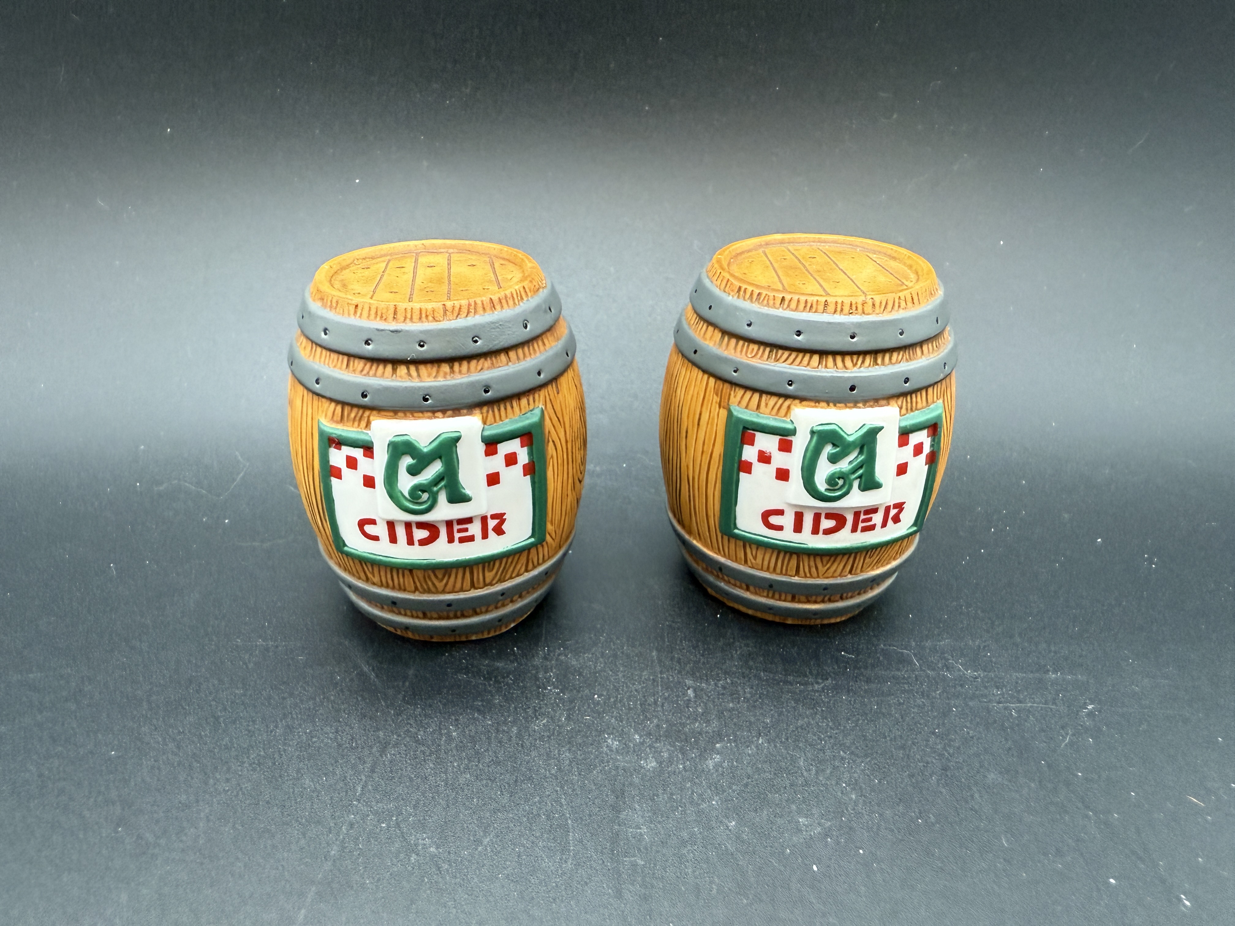 Vintage Dept 56 Merry Makers Cider Barrels Retired Christmas Ceramic ...
