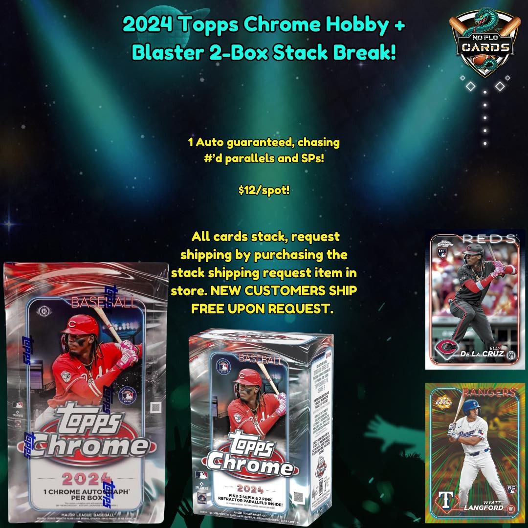 2024 Topps Chrome Hobby + Blaster 2-Box Stack Rip! - Baseball Cards