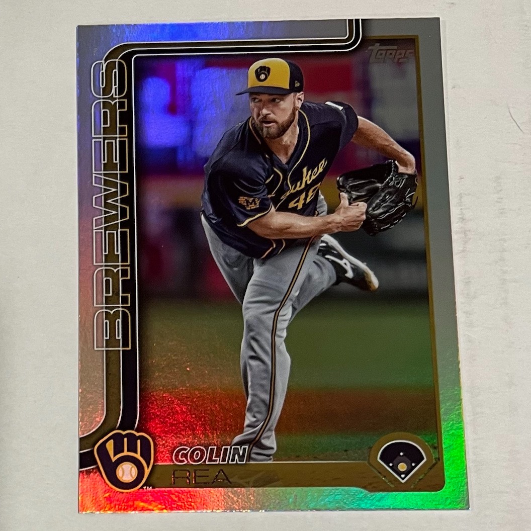 Colin Rea Rainbow Foil Milwaukee Brewers