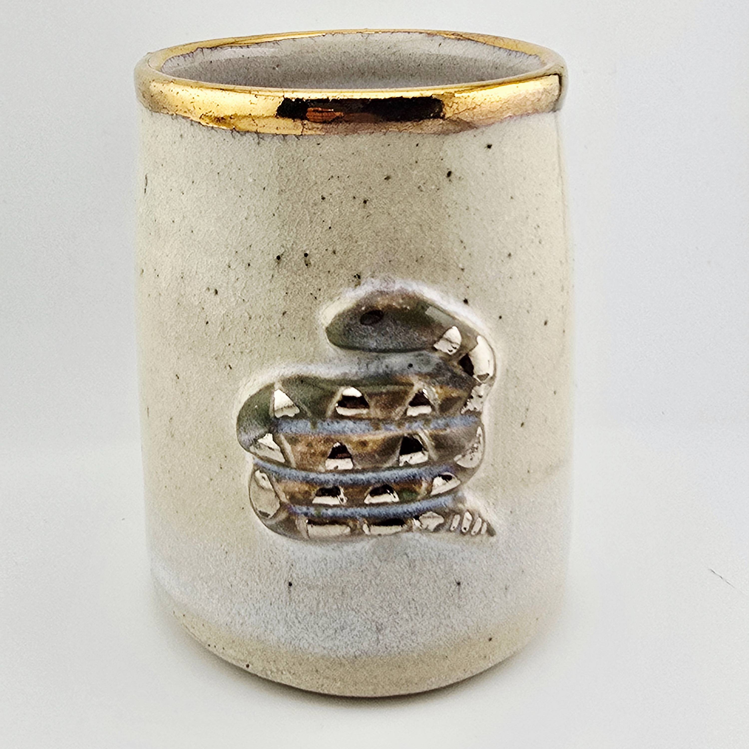 Handmade Snake Pottery Mug