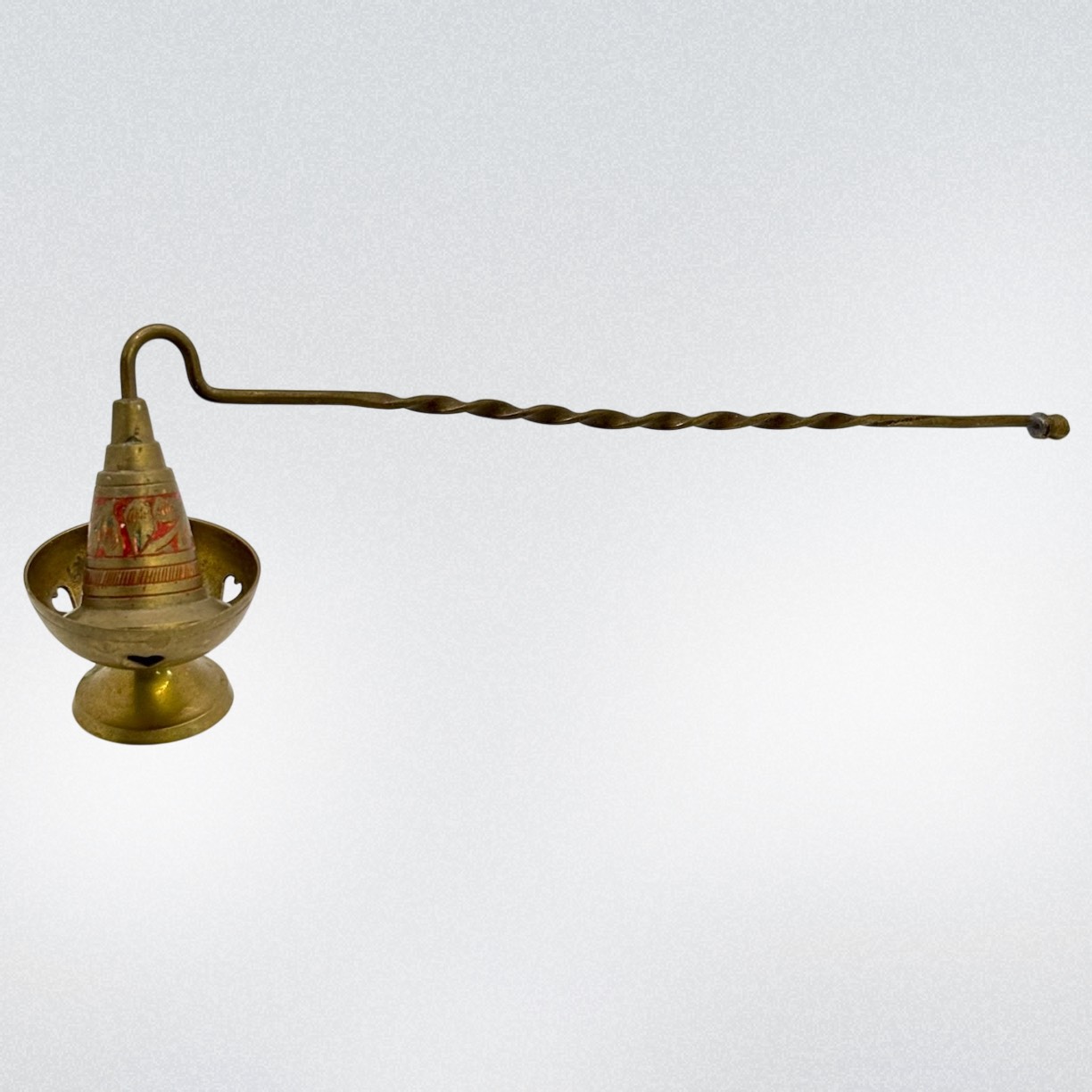 Brass with Red Detail Candle Incense Snifter And Small Heart Cutout ...