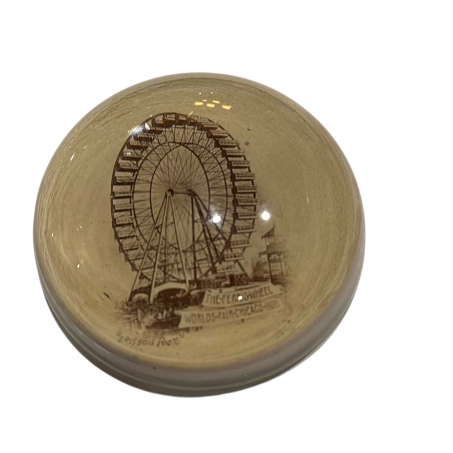 1893 “The Ferris Wheel” World’s Fair Chicago Antique Souvenir Glass ...