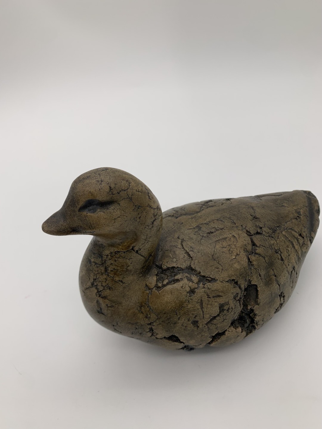 (Signed) Stan Vintage Handcarved Stone Duck / Sculpture /Figurine ...