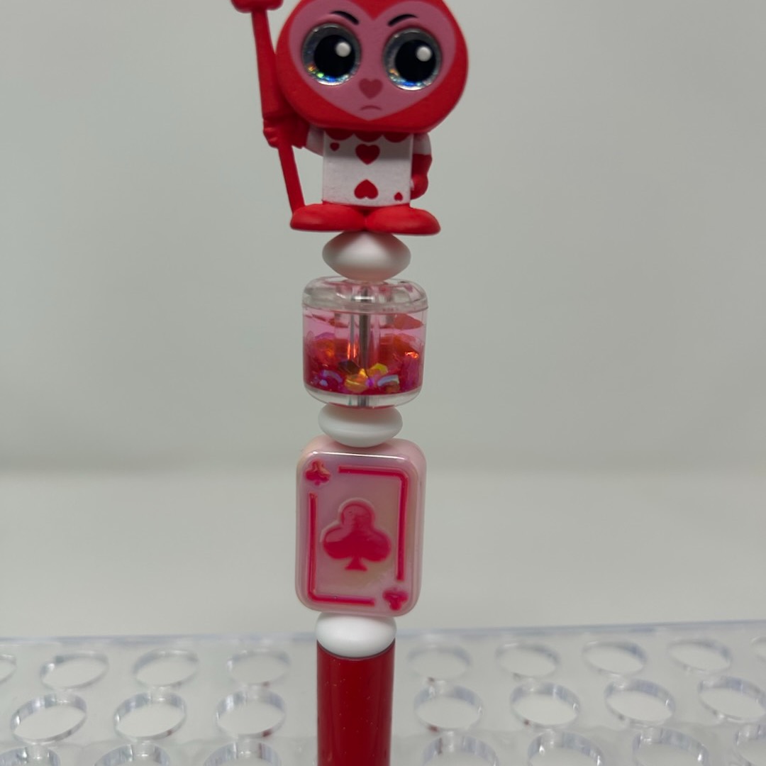 Doorable beaded pen Red card