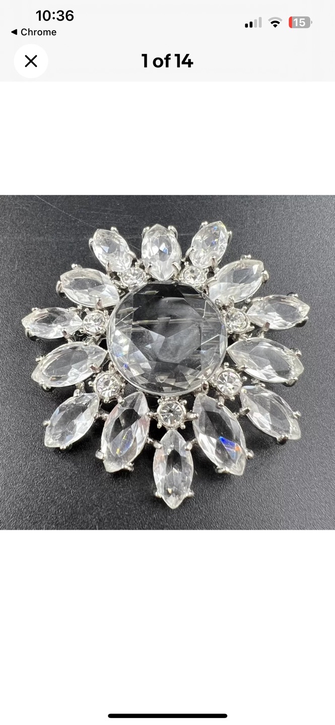 Monet Crystal Brooch