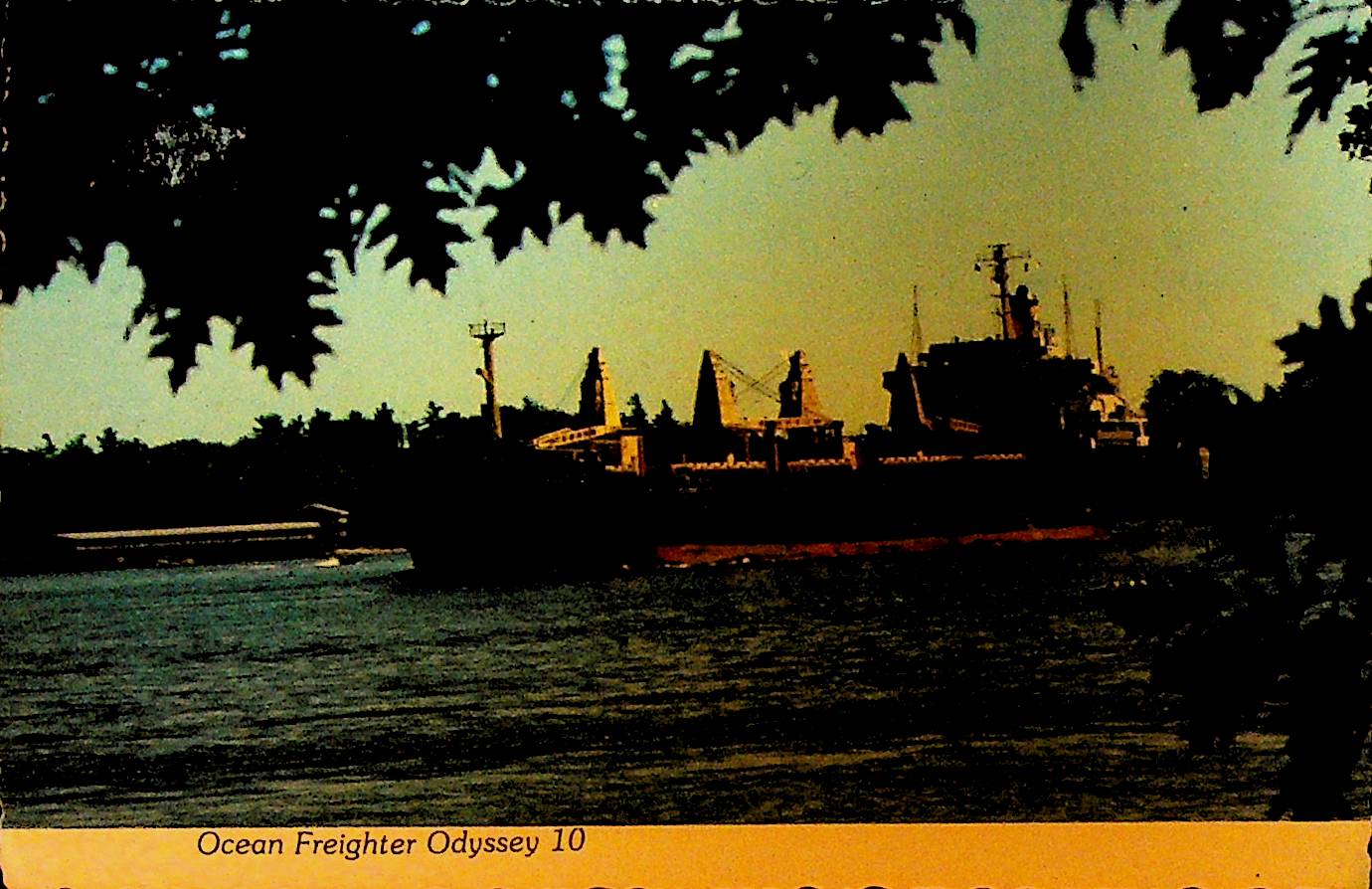 Ocean Freighter Odyssey 10 Ship Postcard