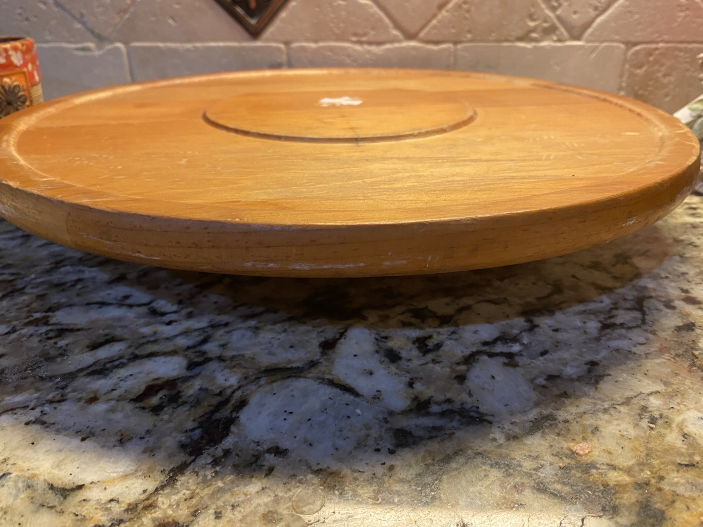 Solid wood vintage Lazy Susan