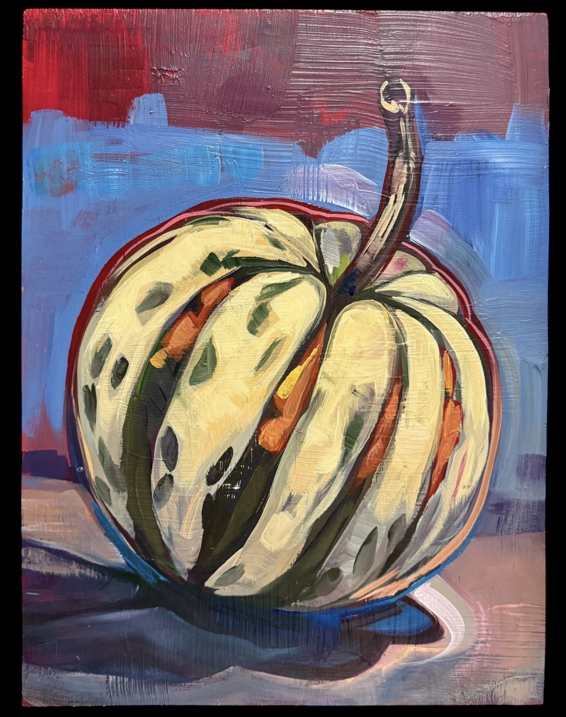 Signed John Mulder Early Original Painting Pumpkin Gourd Squash Eekum ...