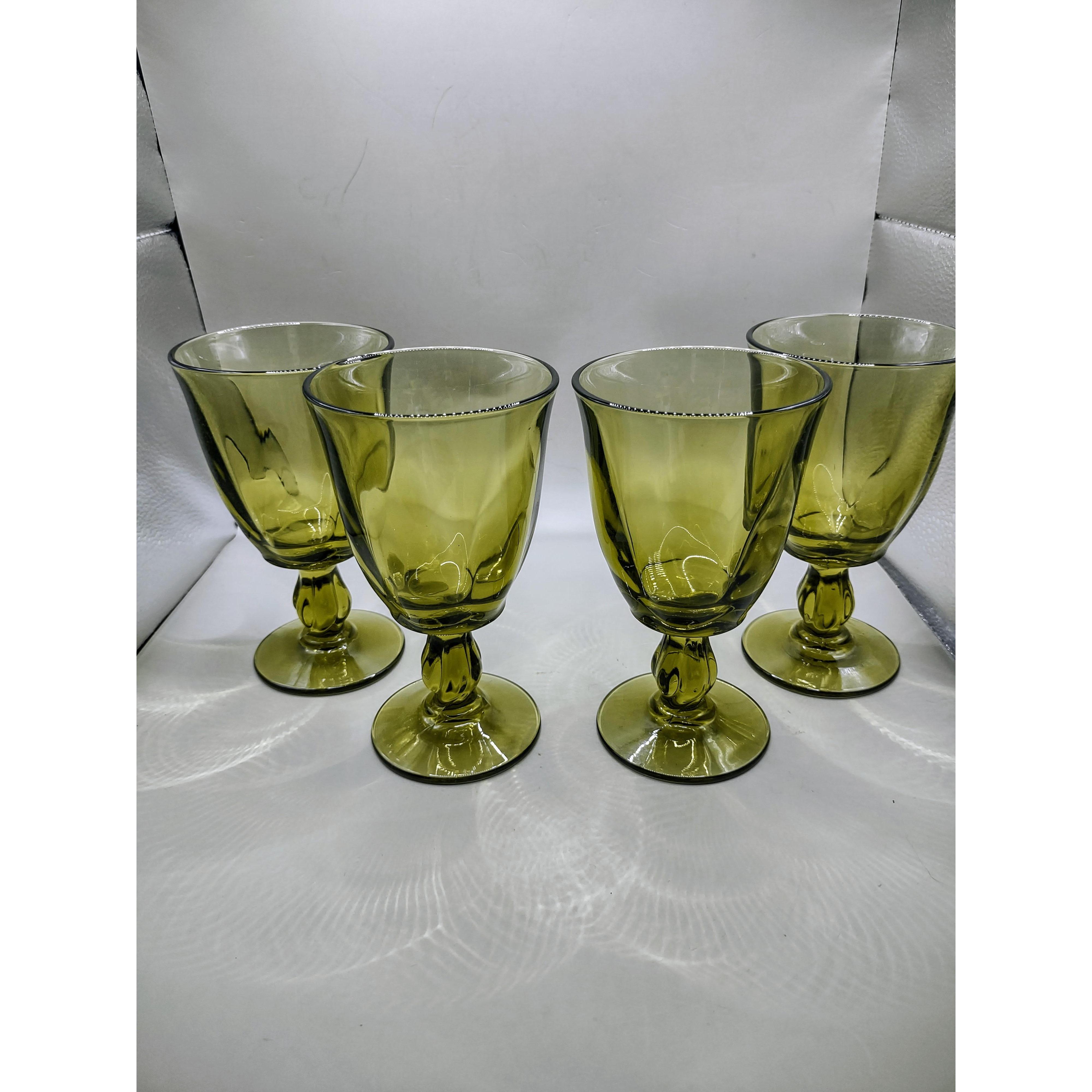 Vintage Tiffin Franciscan Crystal Canterbury Greenbriar Pattern Water ...