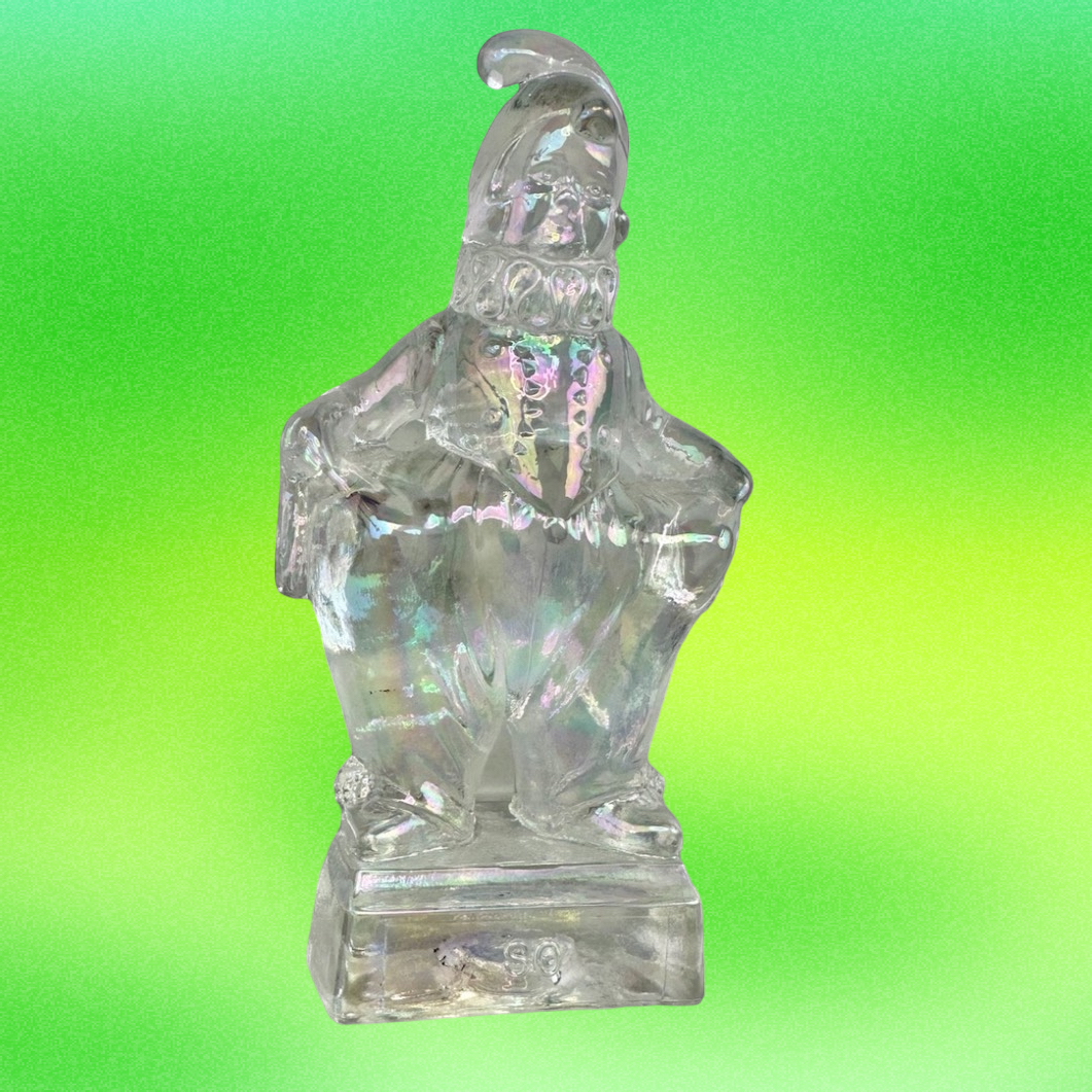 1983 Mosser Iridescent Glass Jester