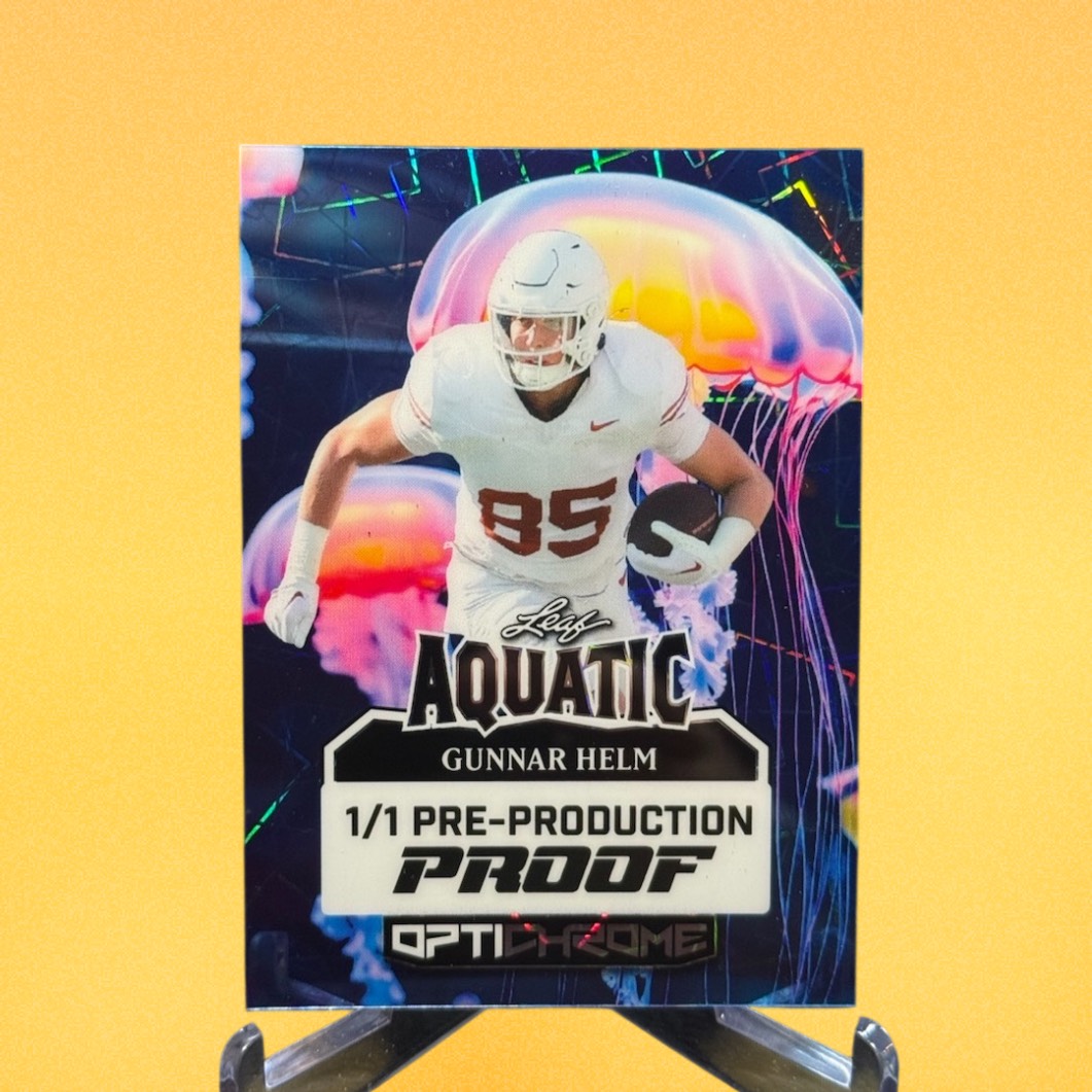 GUNNAR HELM 2025 LEAF AQUATIC PRE-PRODUCTION 1/1 PROOF BLUE JELLY FISH ...