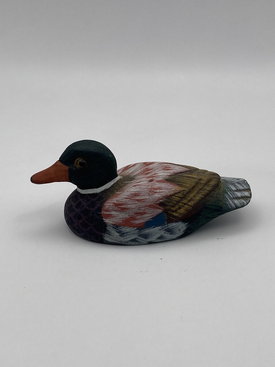 Small Wooden Hand Painted Duck