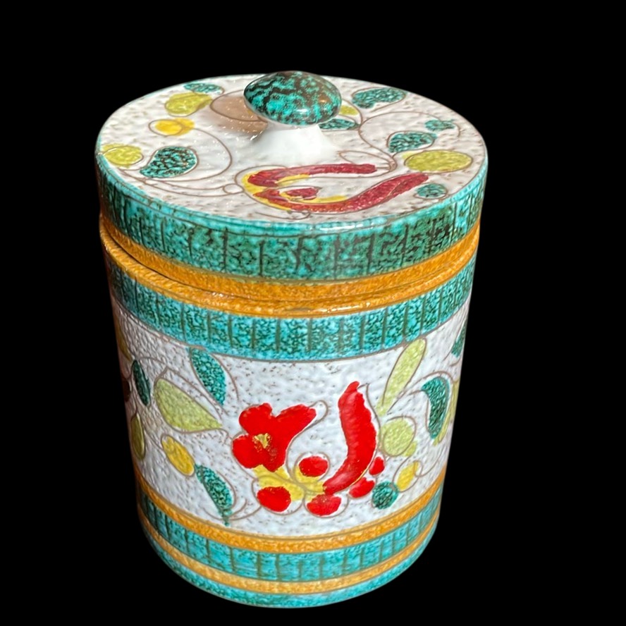 Vintage Fratelli Fanciullacci MCM Italy Pottery Canister, 6x4 Small ...