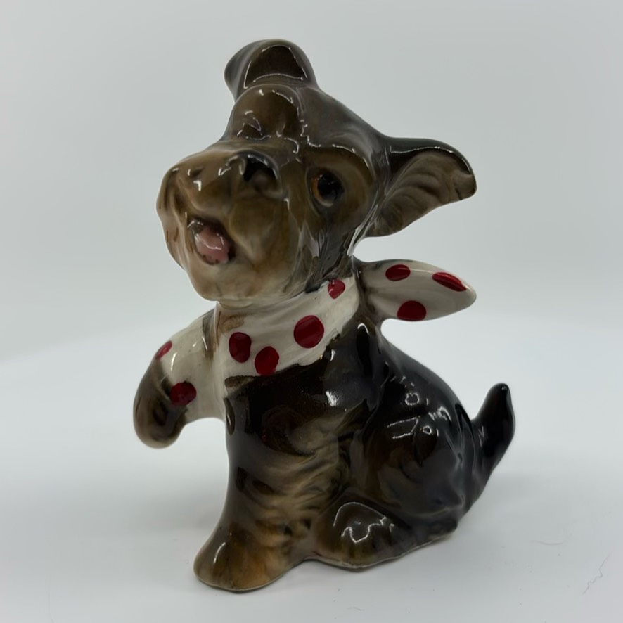 Winking Broken Leg Polka Dog Sling Terrier Figure Japan 3.75”