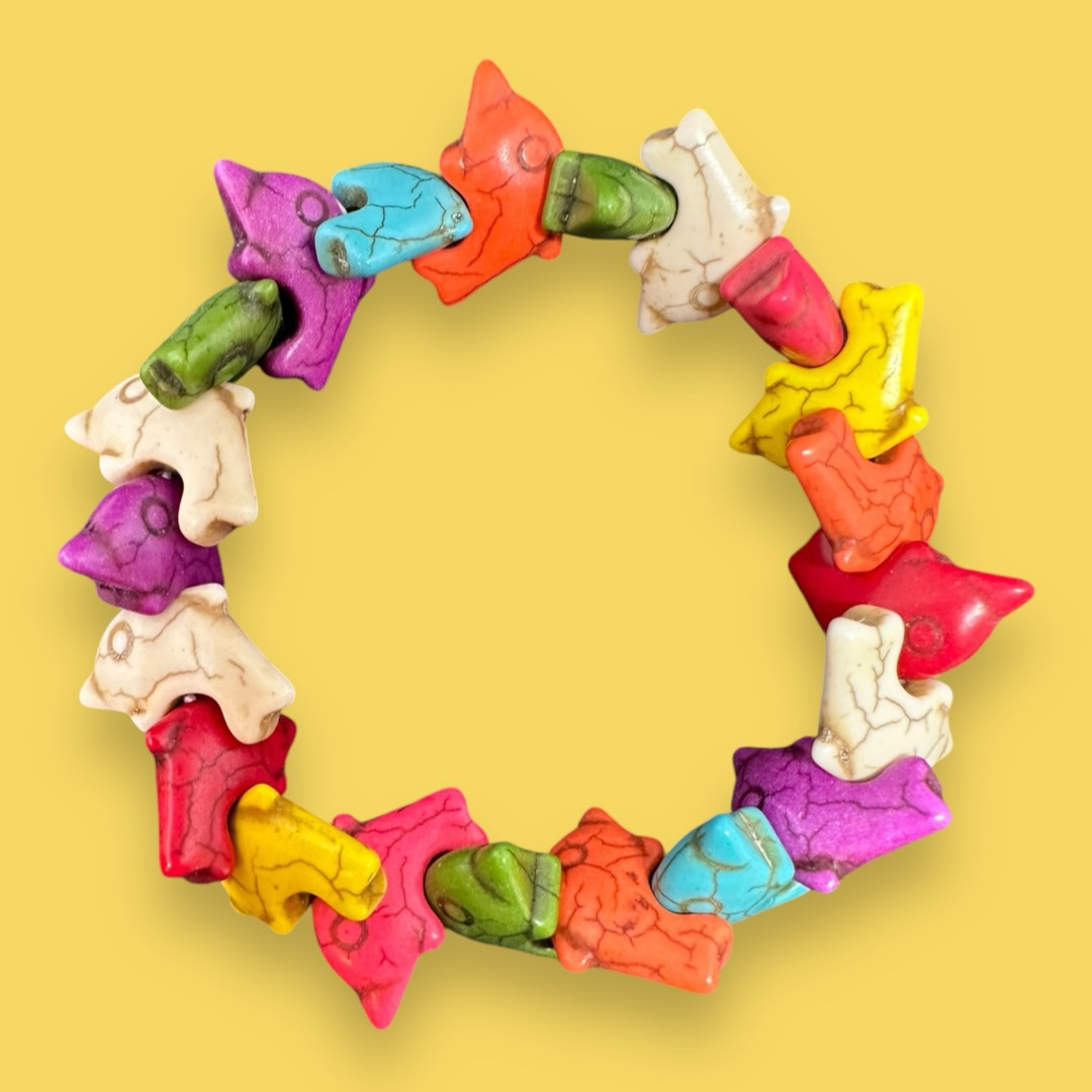 010. New Colorful Dolphin Stretch Bracelet