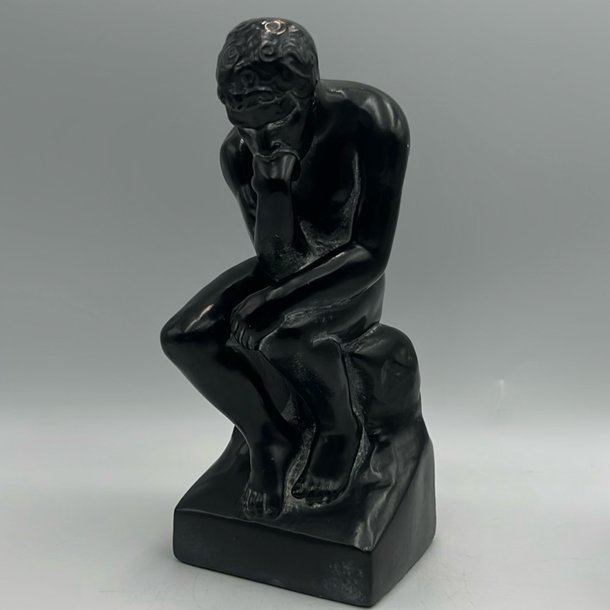 Alexander Backer’s The Thinker Statue 1950s 9.5”