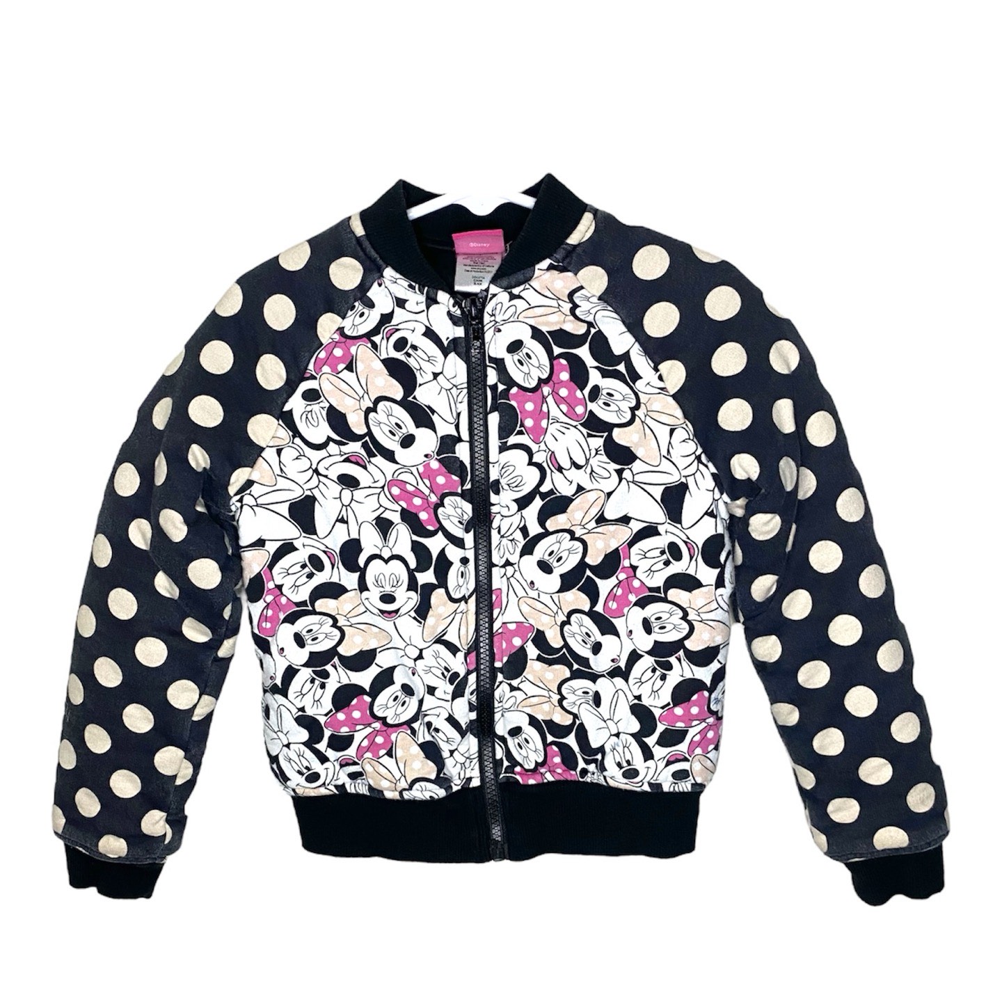 Disney Minnie Mouse Allover Print Polka Dot Coat Size 6