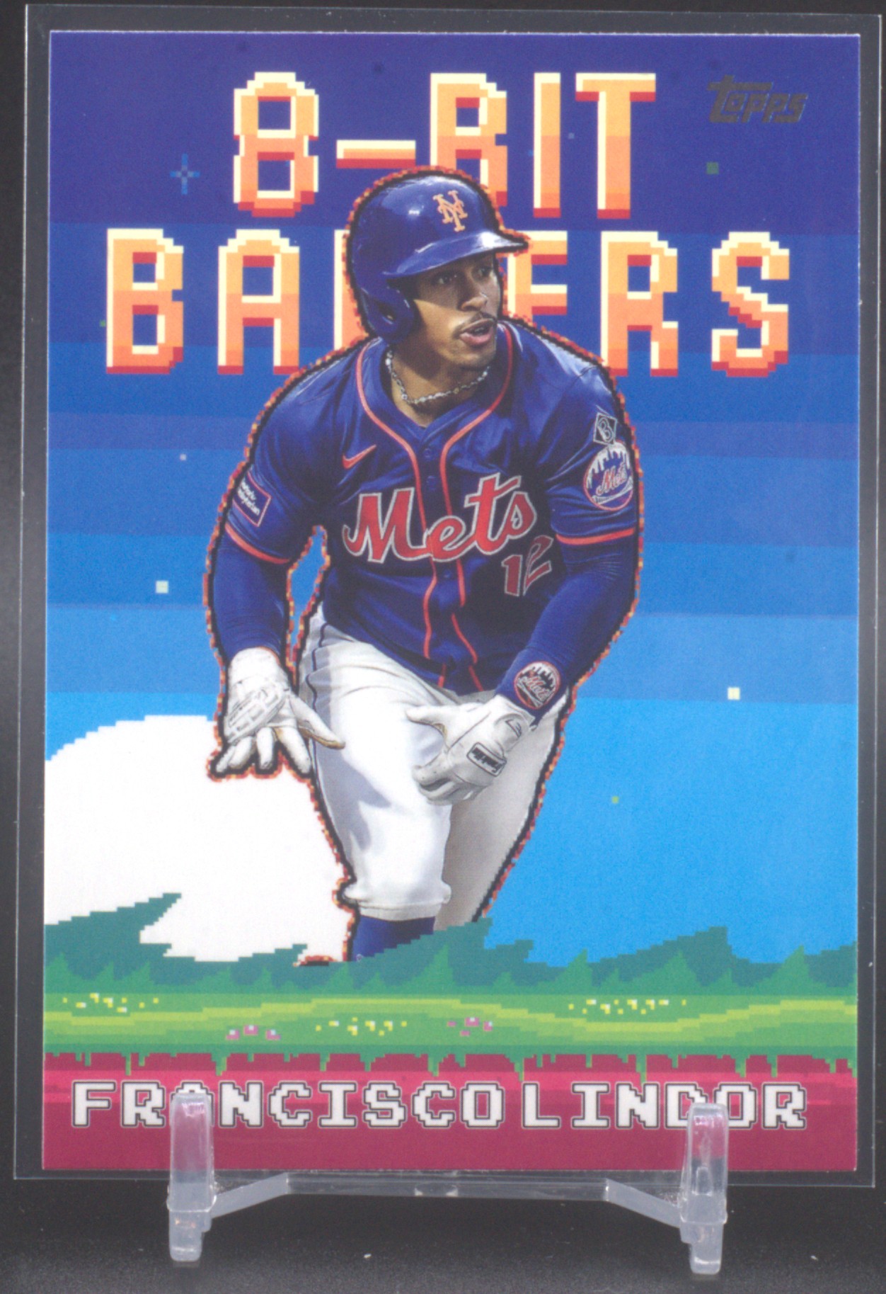 2025 Topps Celebration 8-Bit Ballers, Francisco Lindor, New York Mets
