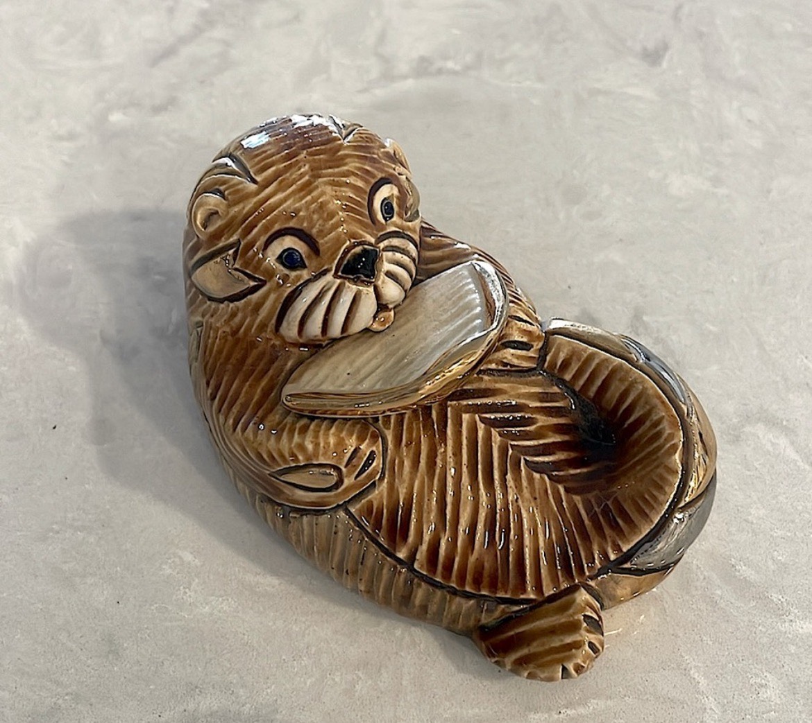 Vintage DeRosa Rinconada, OTTER, Handmade Pottery, Ceramic sculpture ...