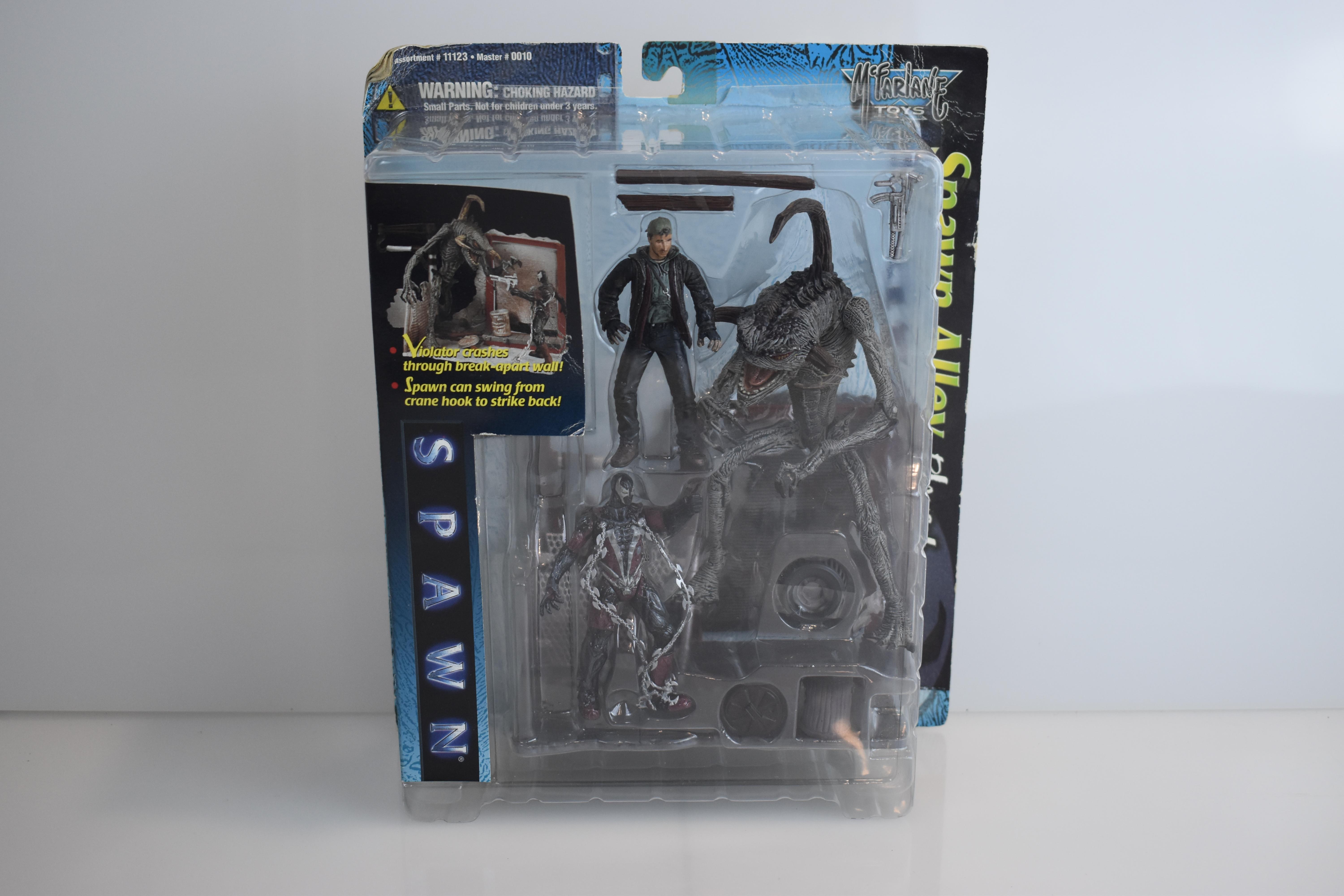 Spawn Alley Play Set McFarlane Toys 1997 Spawn Violator Break Apart Wall