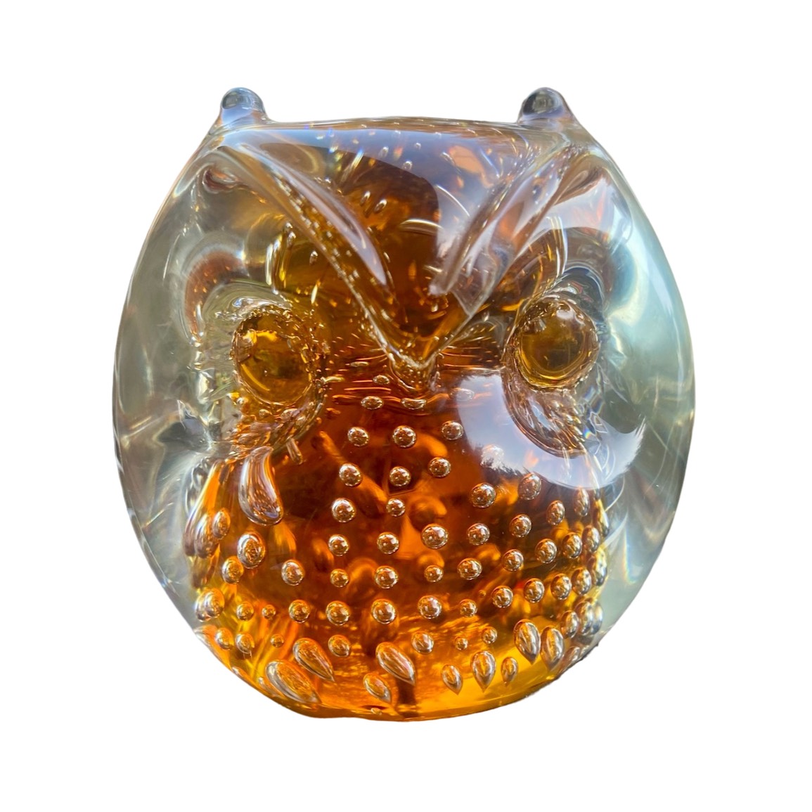 Pilgrim Glass Owl Paperweight