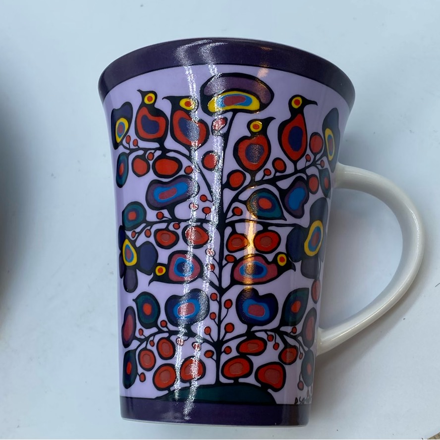 #1055 CANADA Norval Morrisseau Woodland Floral Mug By Oscardo Canada 10oz