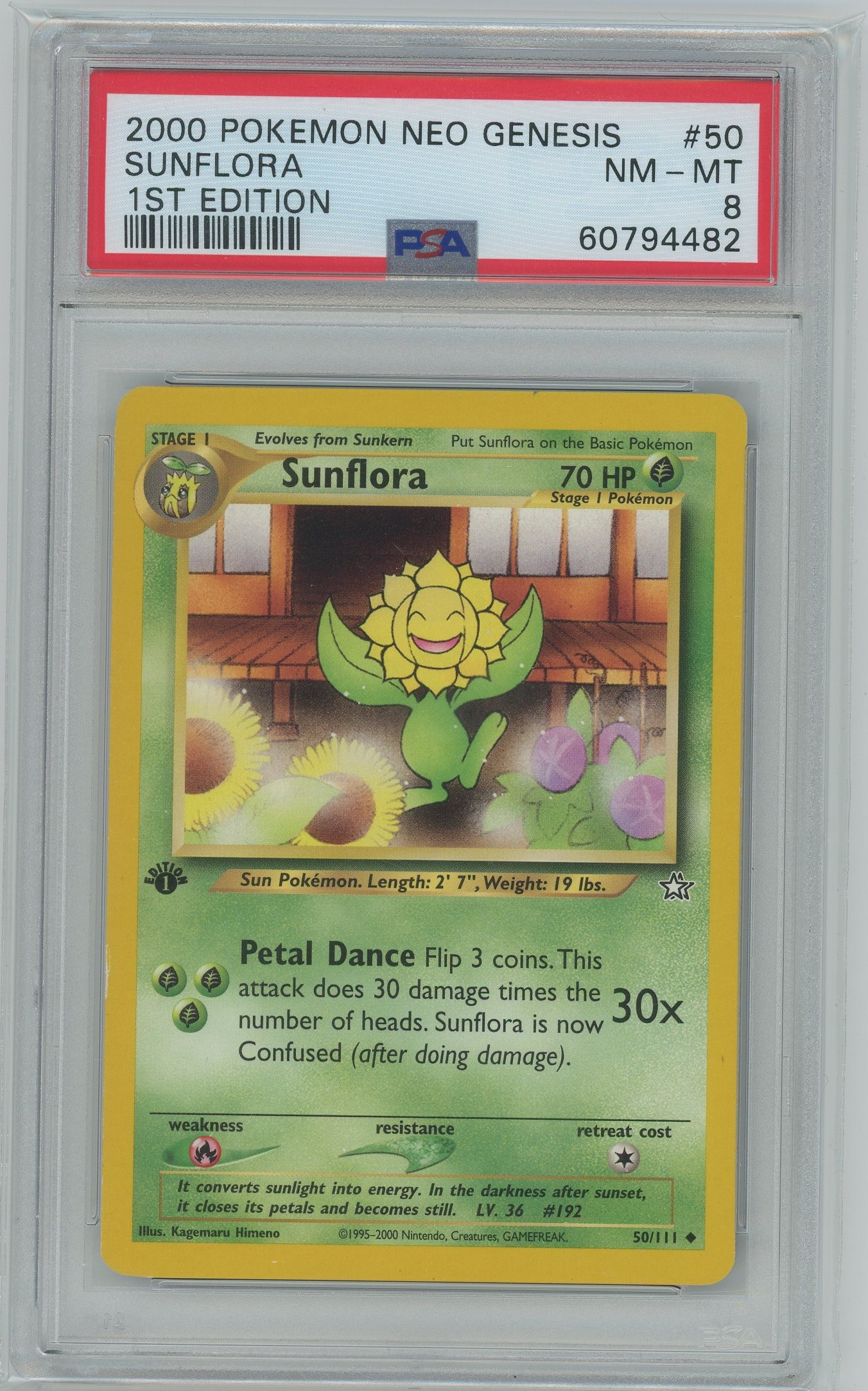 Pokémon 2000 Neo Genesis 1st Edition Togepi #51 PSA 8