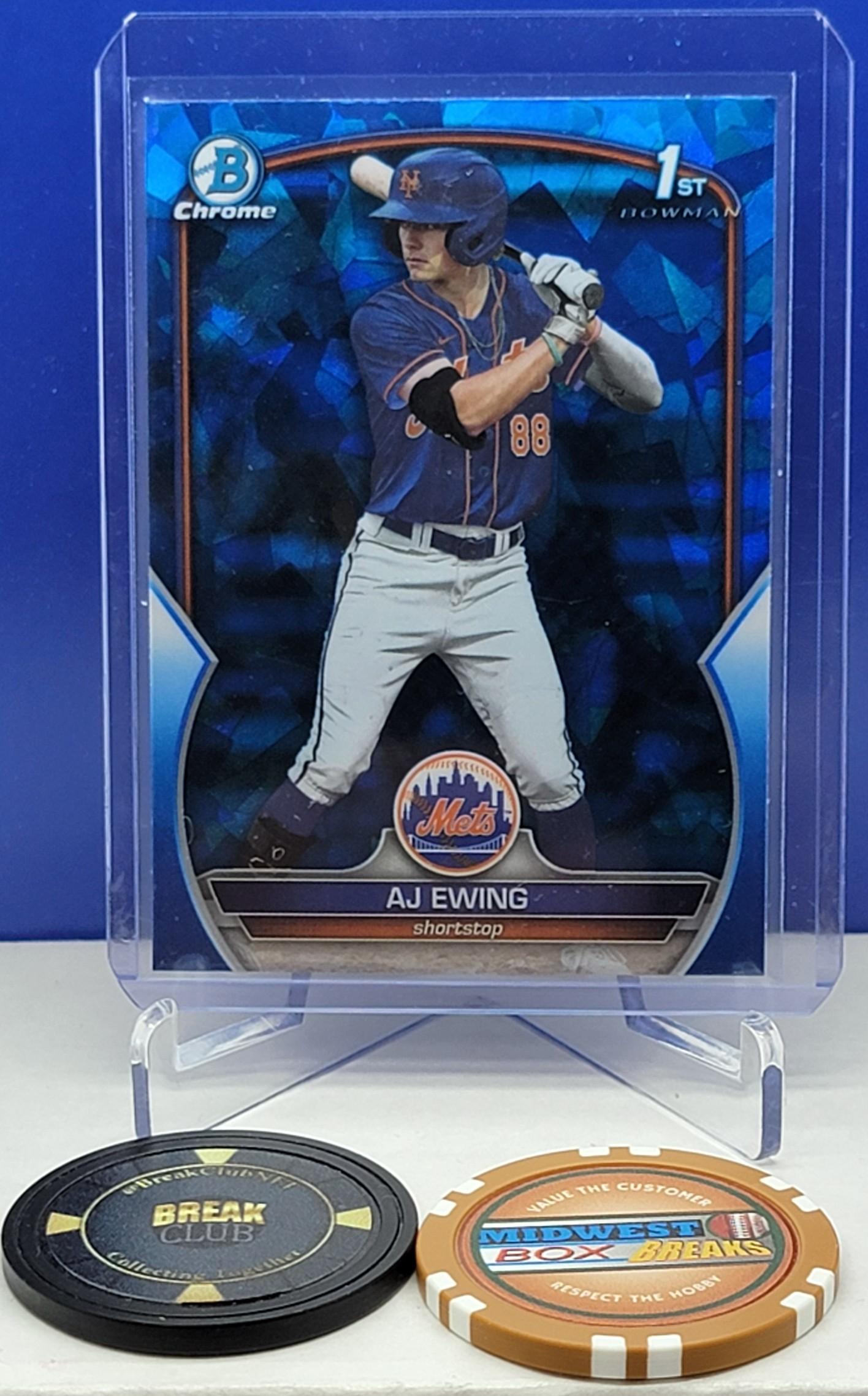 AJ Ewing 2023 Bowman Chrome Draft Sapphire 1st Prospect #BDC-152 New ...