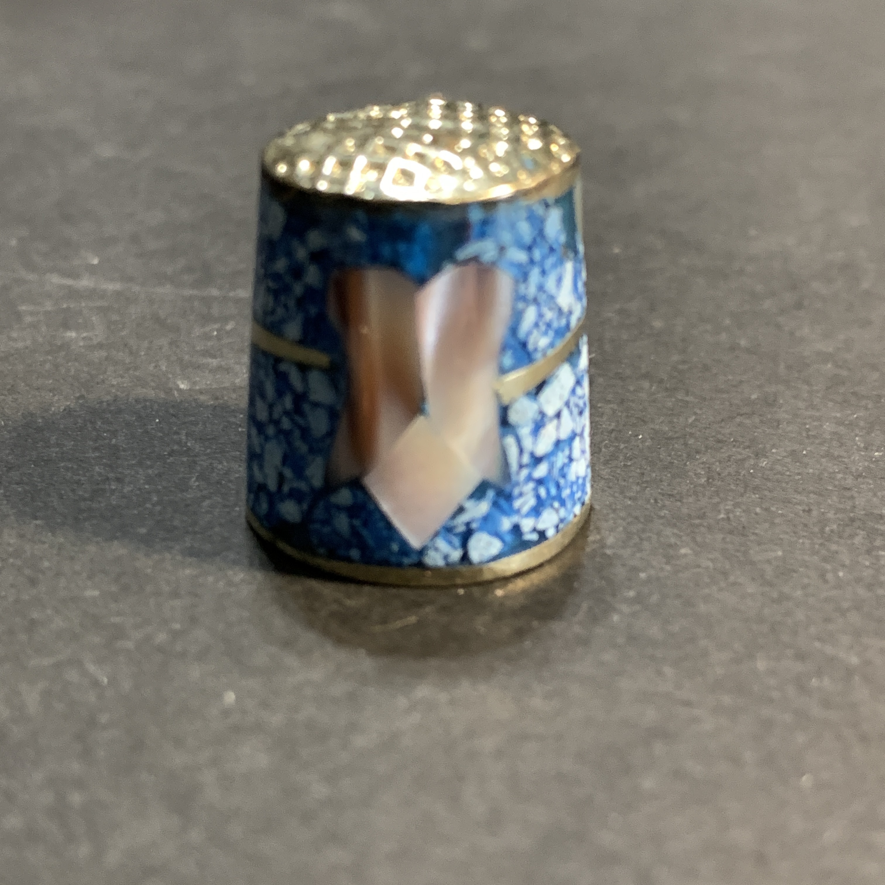 Blue Metal w/Inlay Thimble