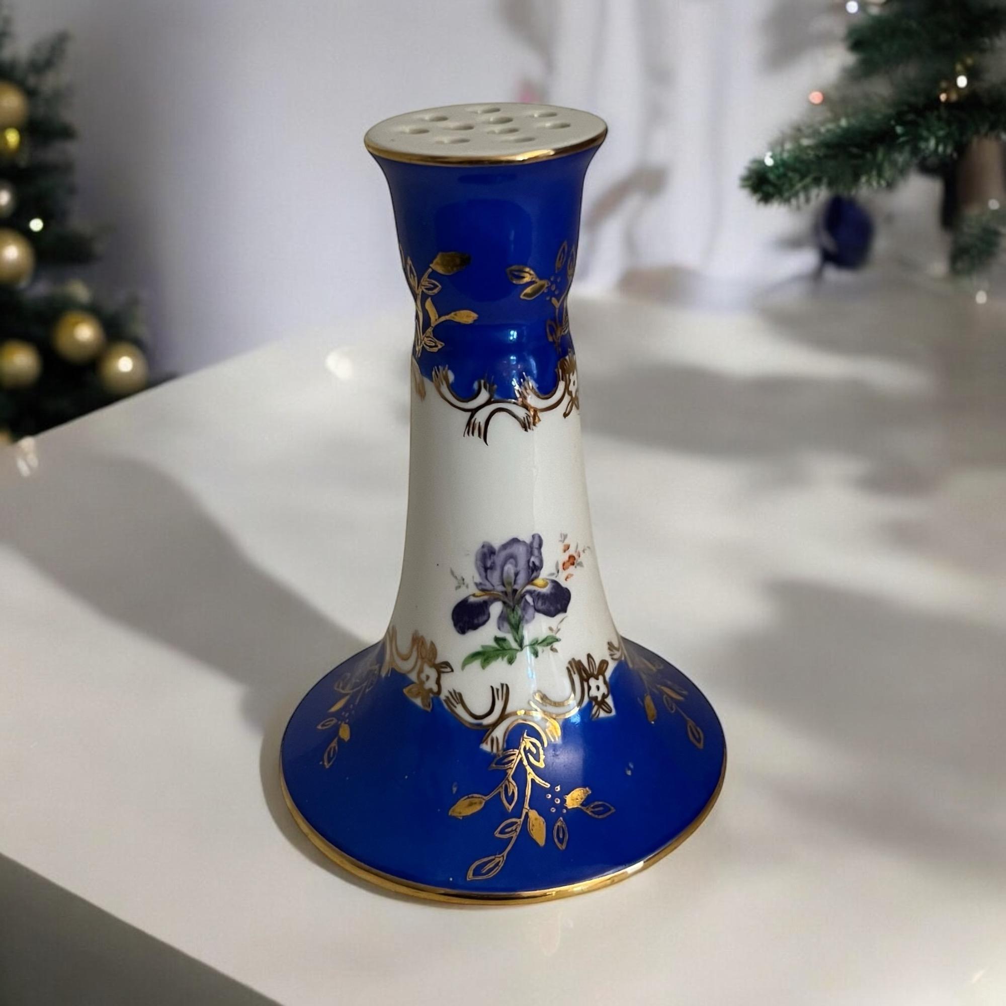 Porcelain Hat Pin Holder Vintage KPM Hand Painted Florals hat pin ...