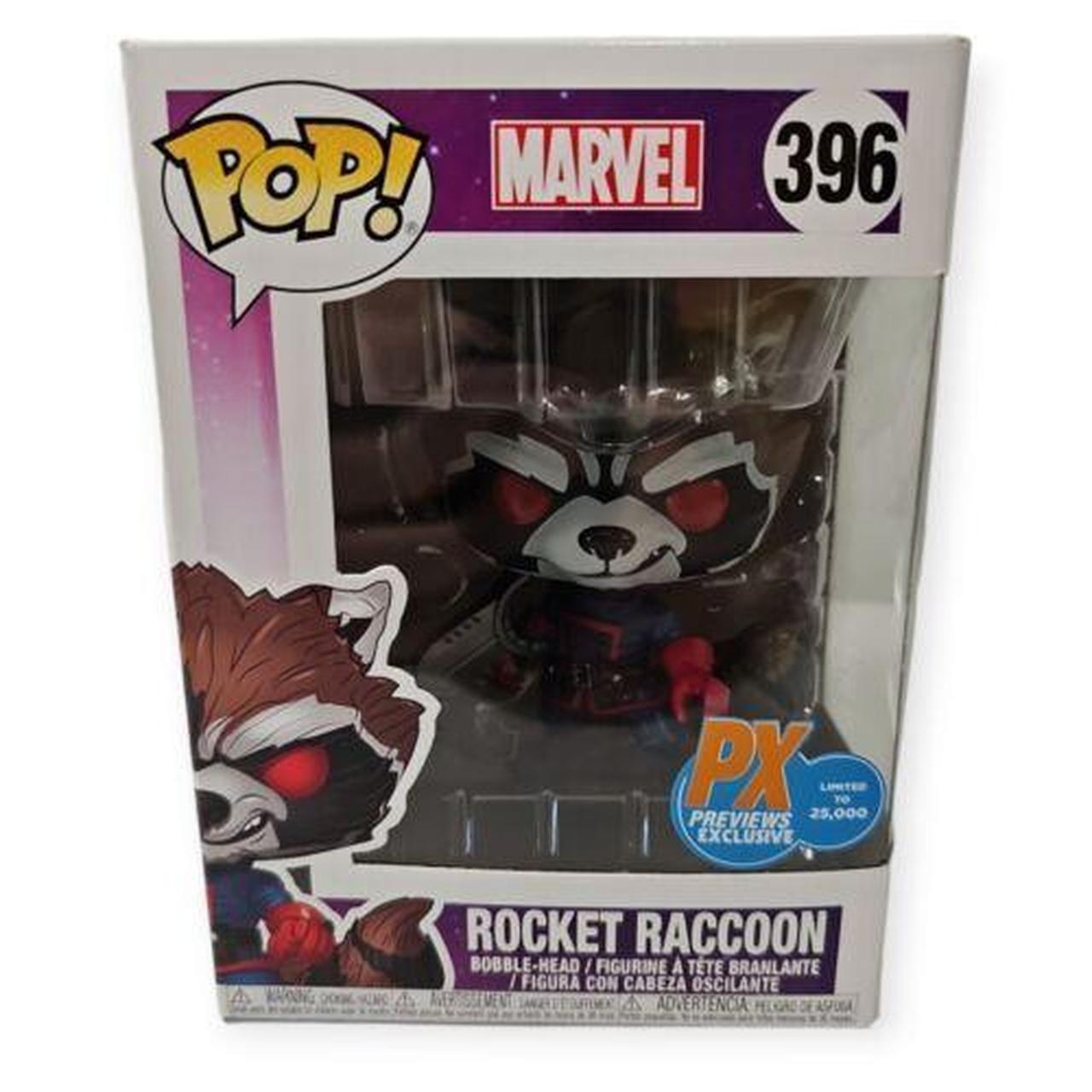 Rocket Raccoon Marvel Funko Pop! 396 Figure Guardians of the Galaxy PX ...