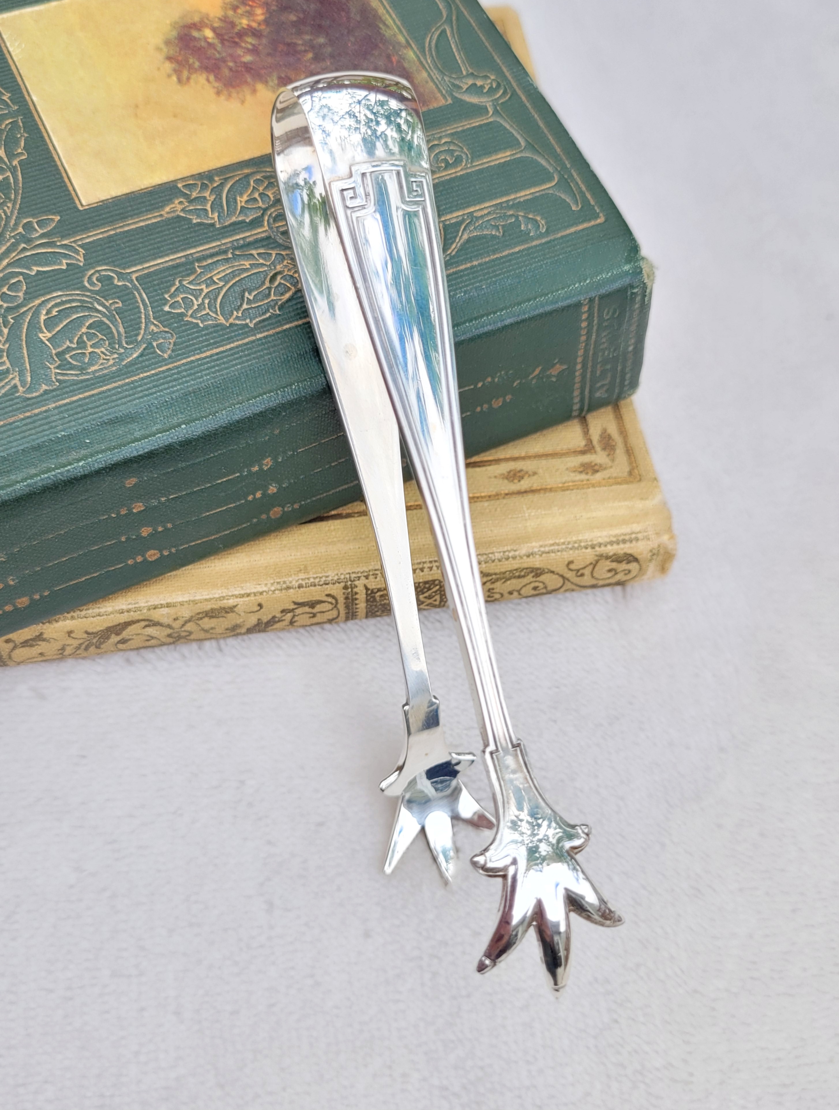Vtg Gorham Etruscan Greek Sterling Silver Sugar Tong Serving Silverware ...