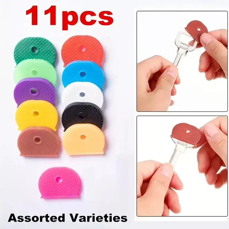 11 PC Colorful Silicone Key Cap Covers Set