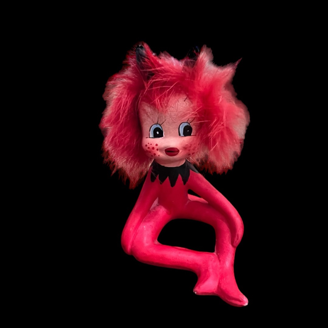 Enesco Kitschy Red Devil Pixie Figurine 4”