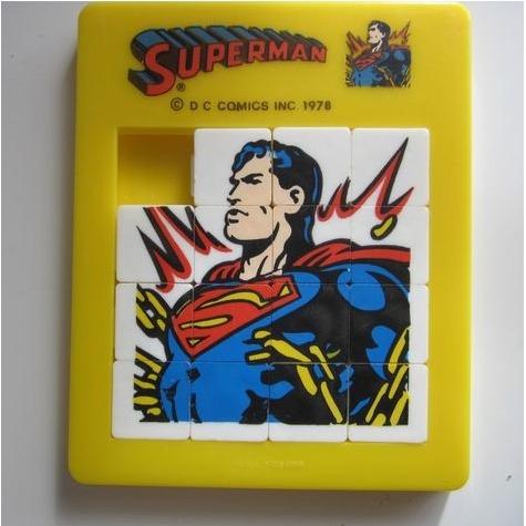 Vintage 1978 DC COMICS Superman Sliding Puzzle Game