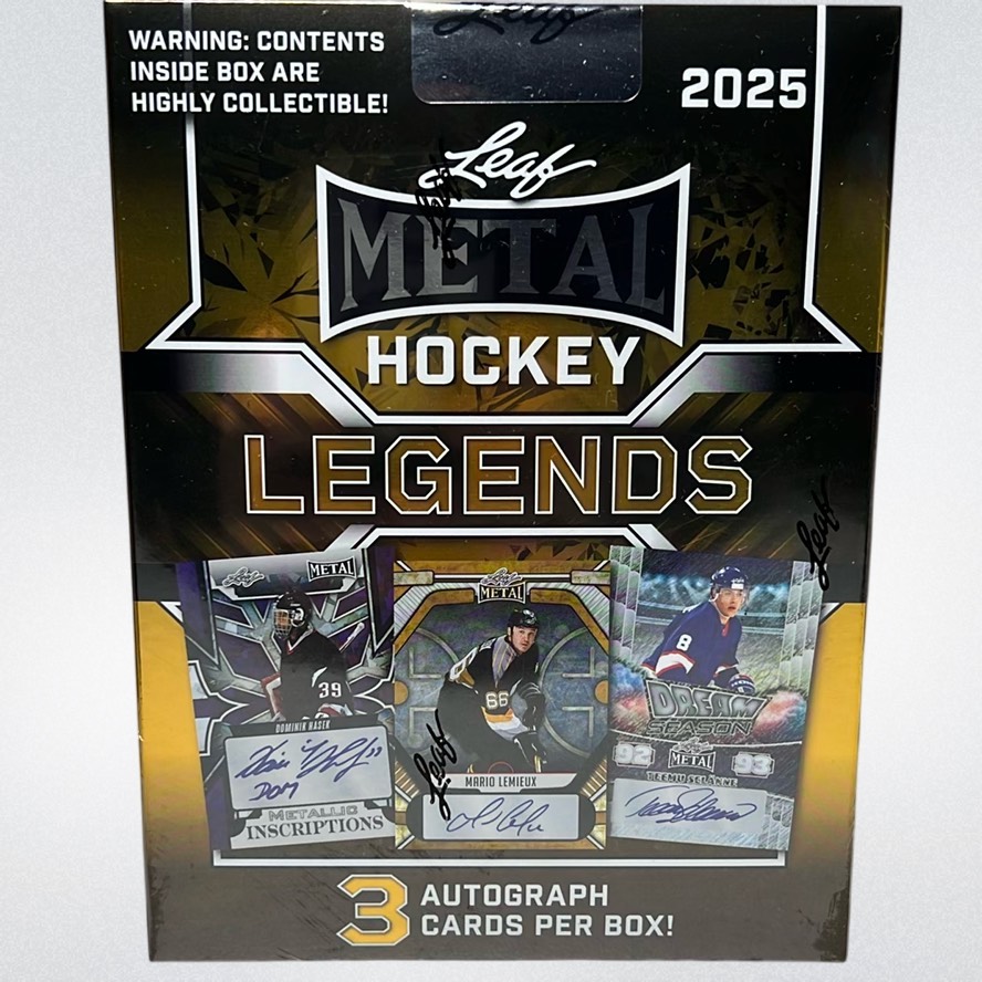 2025 Leaf Metal Hockey Legends 1 Box Ripped Live (3 Autos)