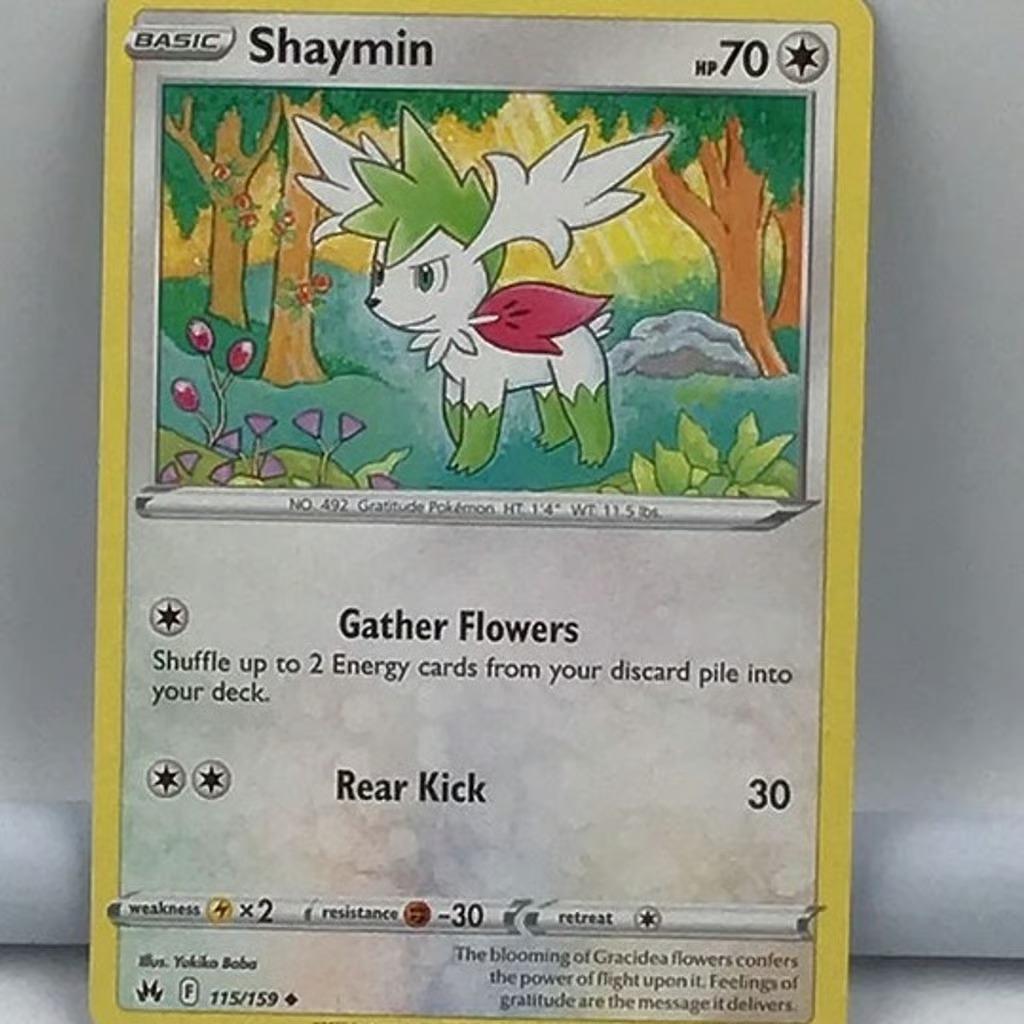 2021 Pokemon Trading Card Basic Shaymin 70 HP 115/159
