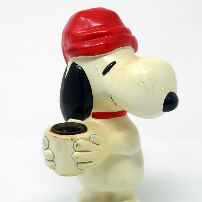 Vintage Snoopy Candle Holder - Peanuts Comic Strip