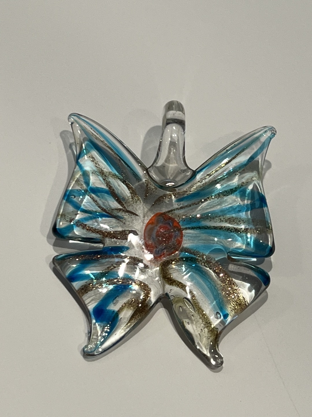 01- Art Glass Butterfly Pendant