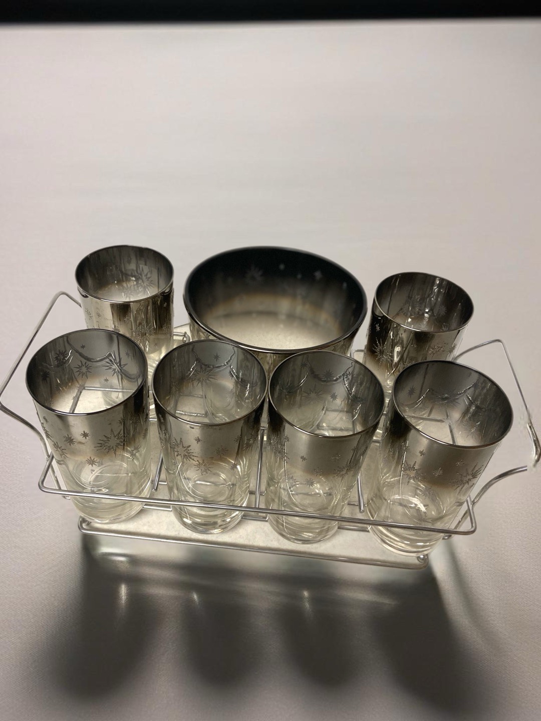 Vintage Vitreon Queen's Lusterware Atomic Starburst Ice Bucket W ...