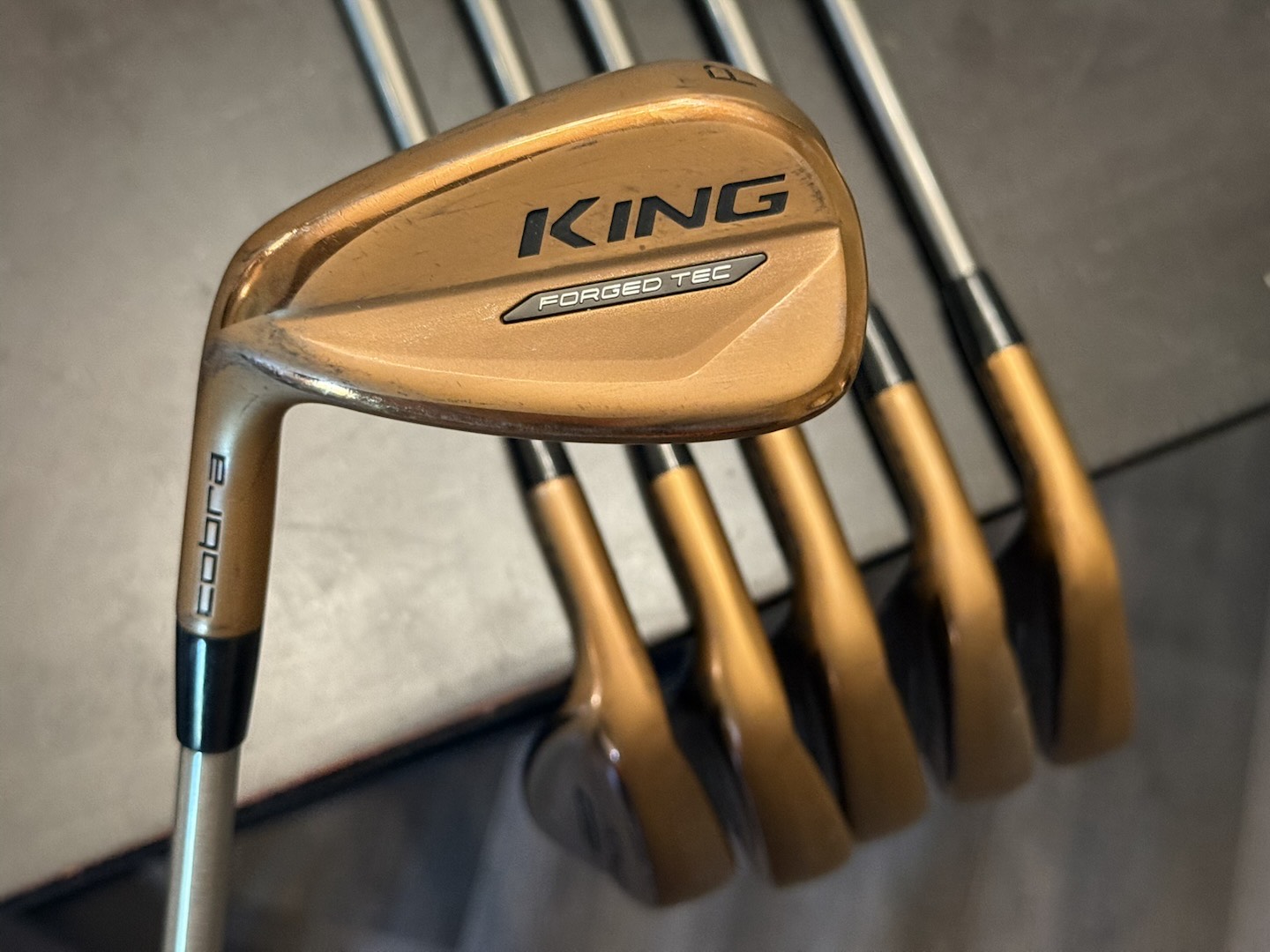 Cobra King Forged Tec Copper Iron Set Left Handed 6-PW, GW Steelfiber ...