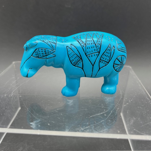 Mini Blue Hippo Replica Museum of Modern Art 3" x 1.5" tall